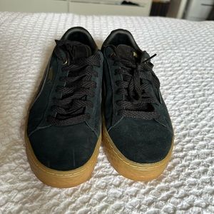Puma | Shoes | Puma Black And Tan Platform Sneakers | Poshmark